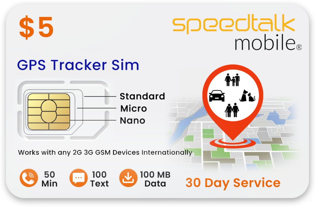 $5 A Month Prepaid GSM Sim Card for GPS Trackers