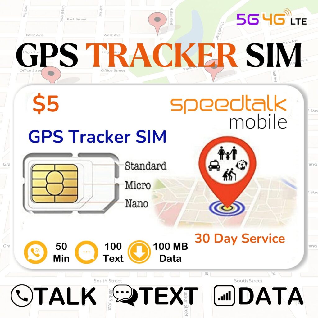 $5 A Month Prepaid GSM Sim Card for GPS Trackers